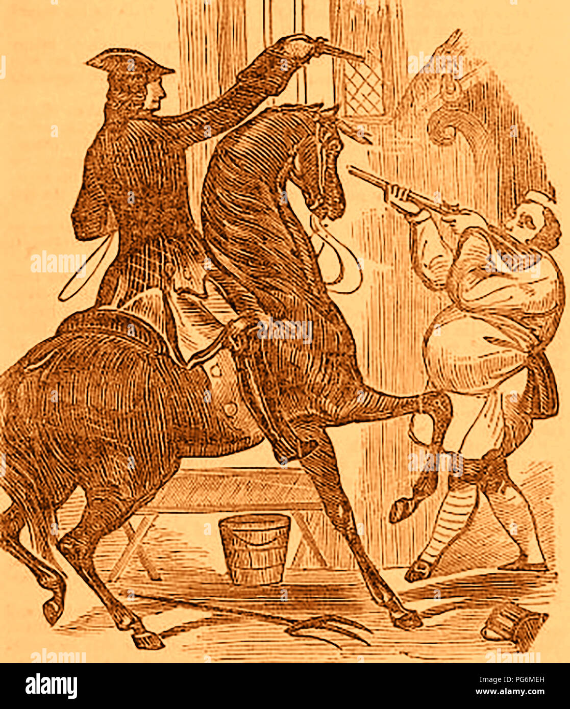 Dick Turpin (alias John Palmer), Highwayman and horse thief, deer thief ...