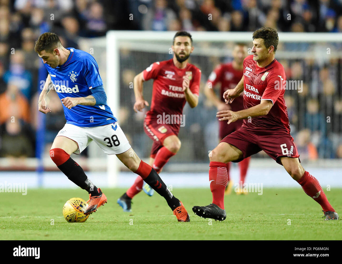 Rangers' Kyle Lafferty in action during the UEFA Europa League play-off ...