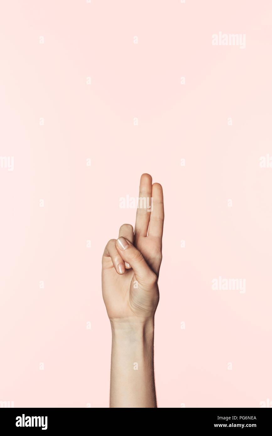 Raised two fingers hi-res stock photography and images - Alamy