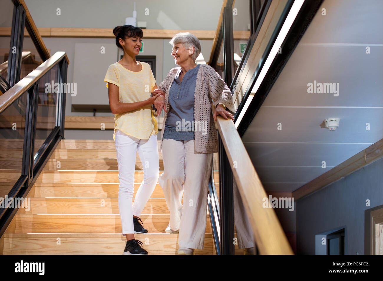 Climbing stairs old person hi-res stock photography and images - Alamy