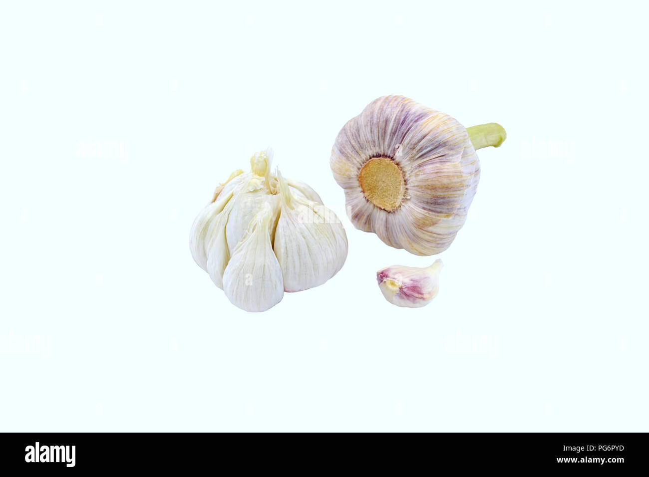 Fresh raw organic garlic on white background, isolated Stock Photo - Alamy