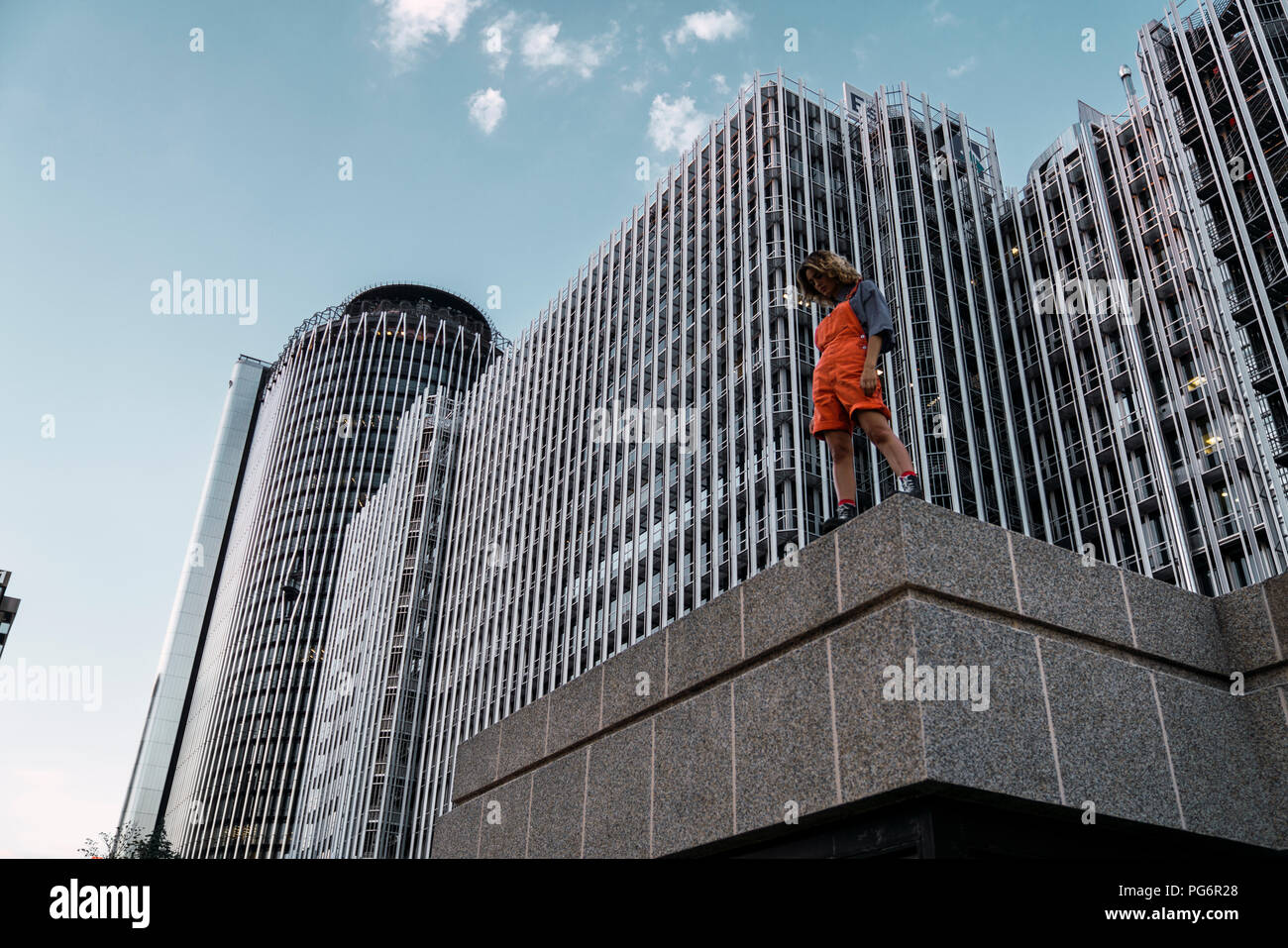 Standing Ledge Front Modern High Rise Building High Resolution Stock ...