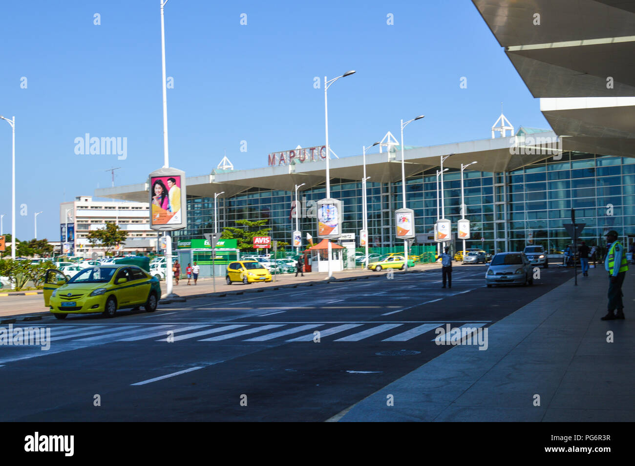 Beautiful Maputo Airport Photo of inside and outside Stock Photo - Alamy