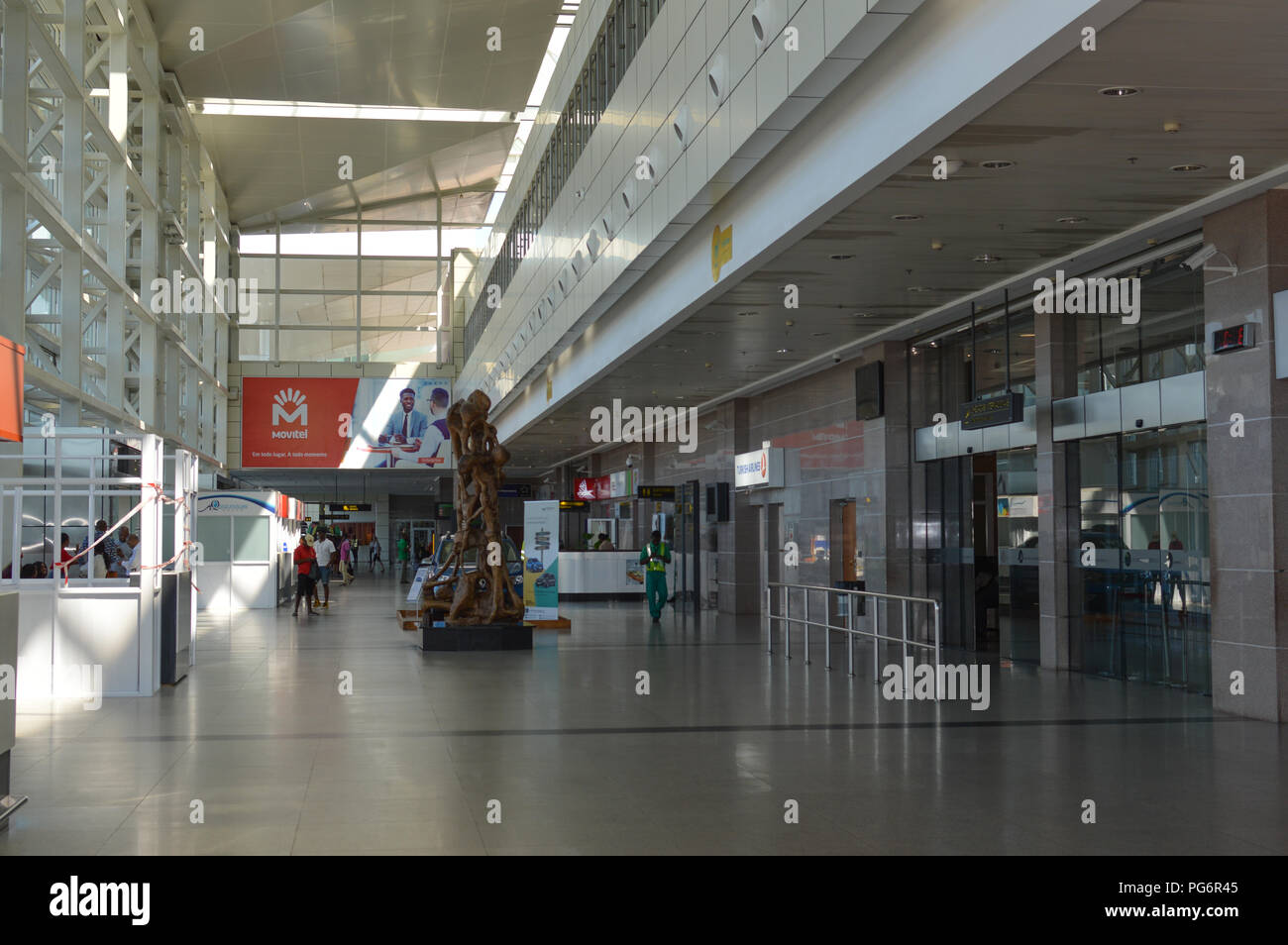 Beautiful Maputo Airport Photo of inside and outside Stock Photo - Alamy