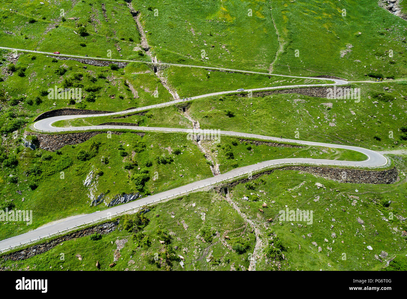 Switzerland, Canton of Glarus, Glarus Alps, Linthal, Klausen Pass Stock ...