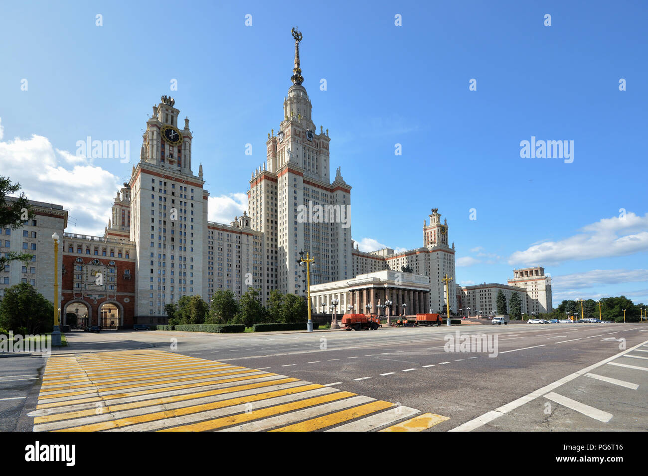 The building of the Moscow state University. High-rise building in the ...