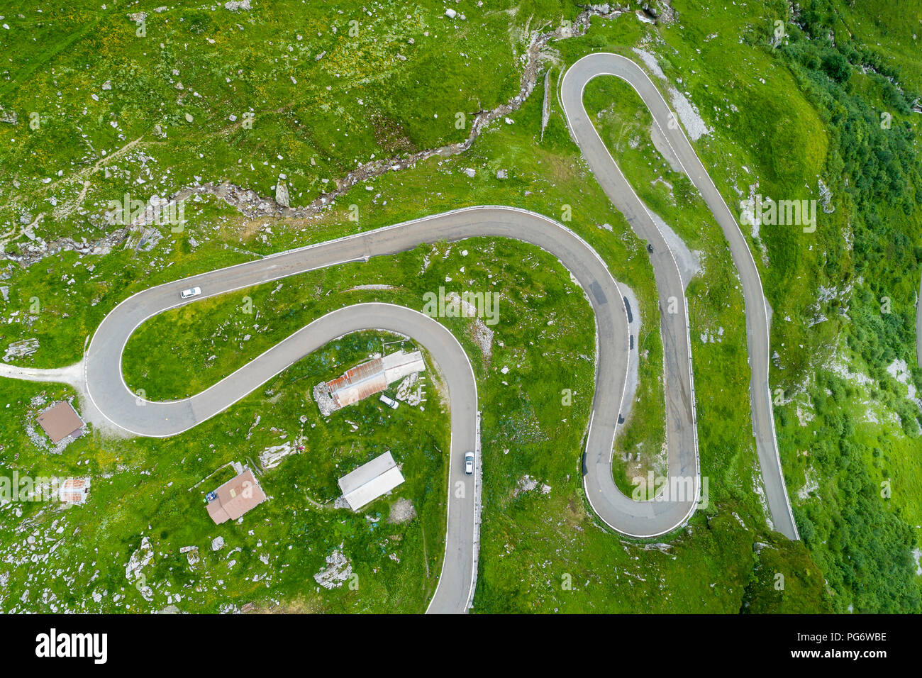 Switzerland, Canton of Glarus, Glarus Alps, Linthal, Klausen Pass Stock ...