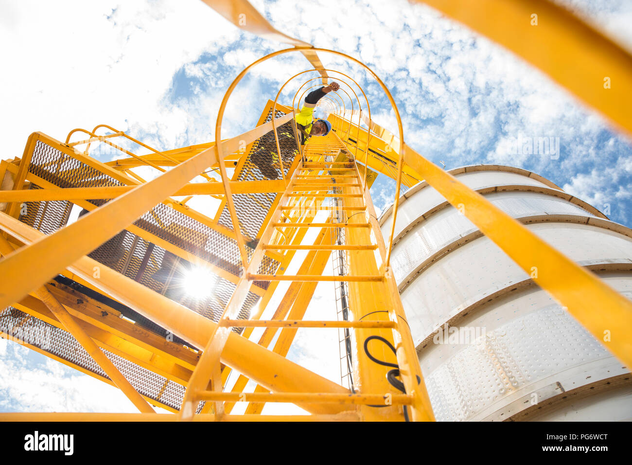 Ladder on storage tank hi-res stock photography and images - Alamy