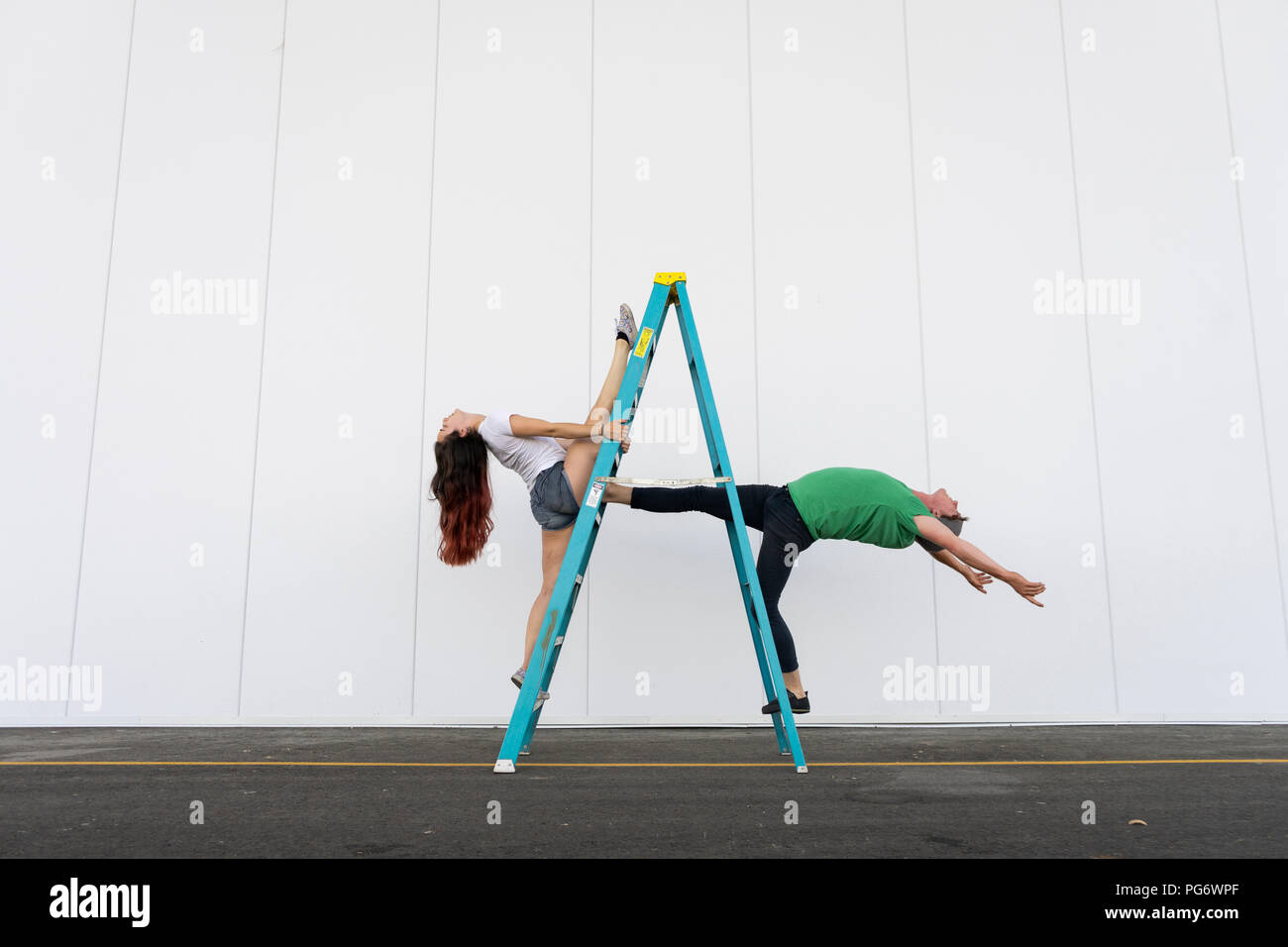 Two ladders hi-res stock photography and images - Alamy