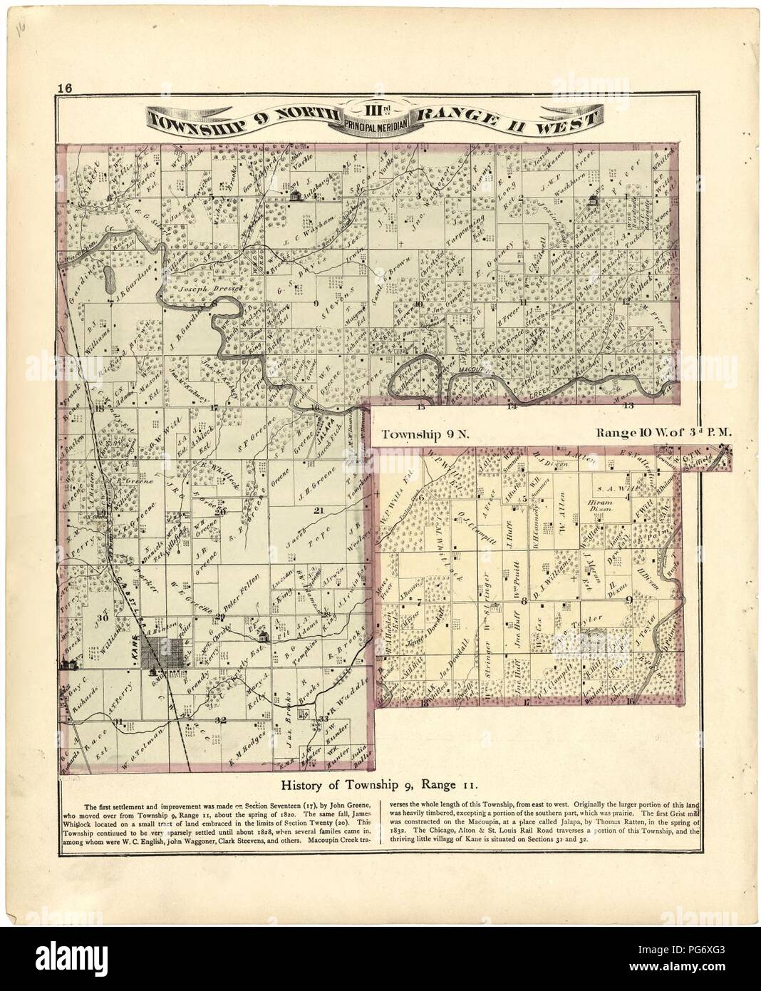 Greene illinois map hi-res stock photography and images - Alamy