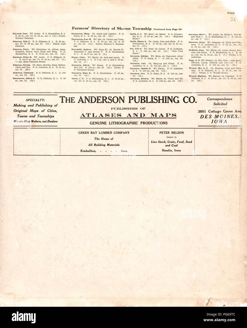 Atlas of Audubon County, Iowa - containing maps of townships of the ...