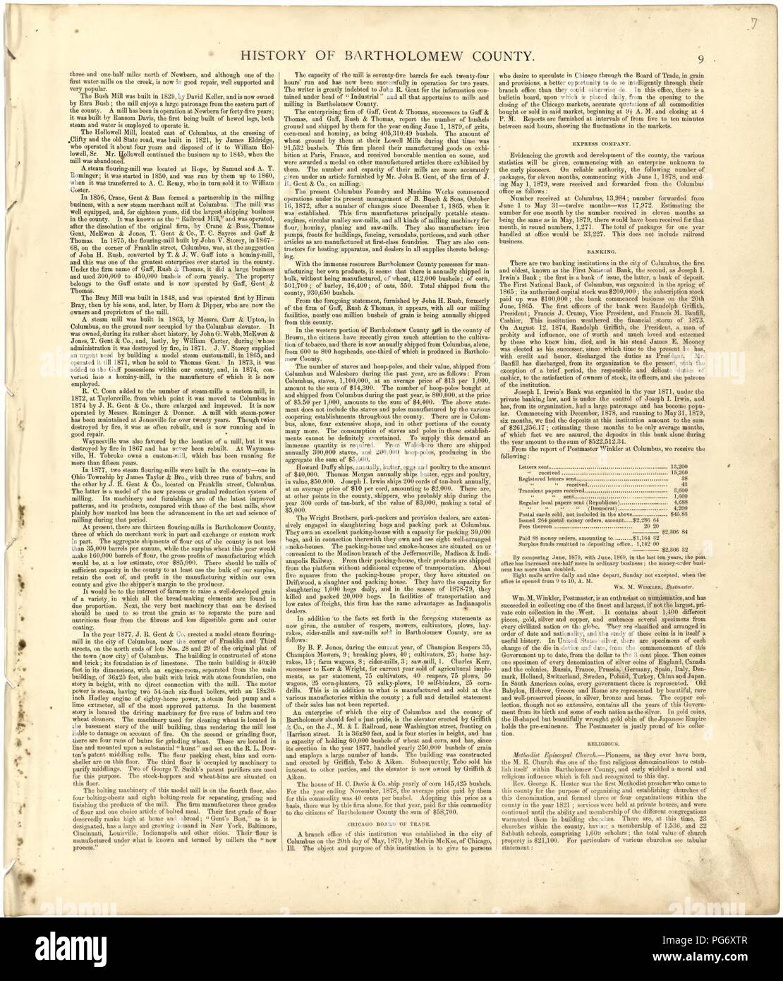 Atlas of Bartholomew Co., Indiana - to which are added various general ...