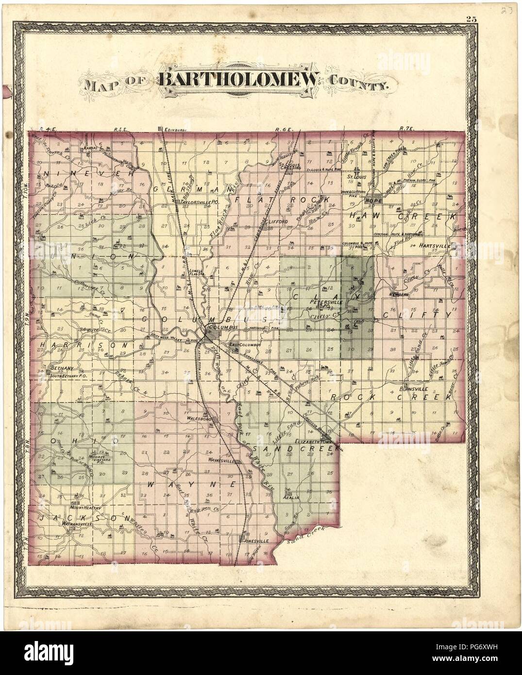 Atlas of Bartholomew Co., Indiana - to which are added various general ...