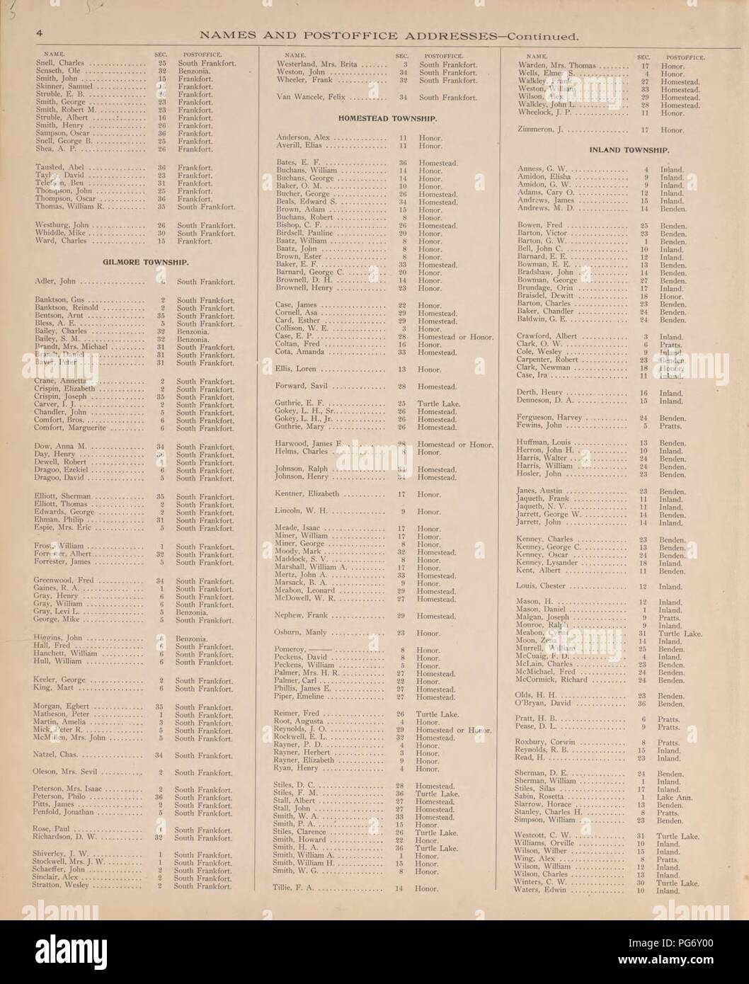 Atlas of Benzie County, Michigan - with maps of Michigan, United States ...