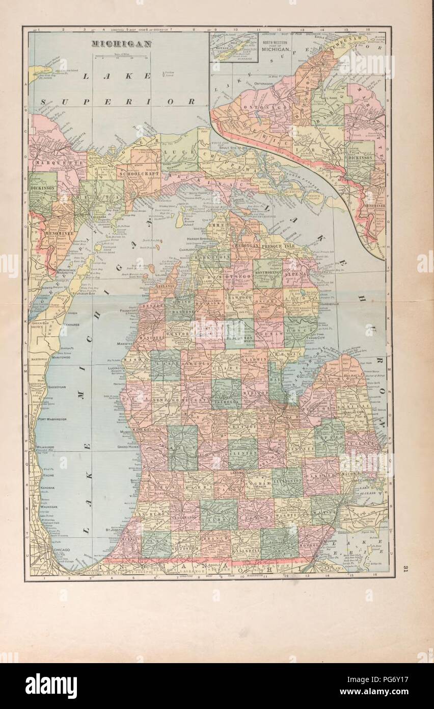 Atlas of Benzie County, Michigan - with maps of Michigan, United States ...
