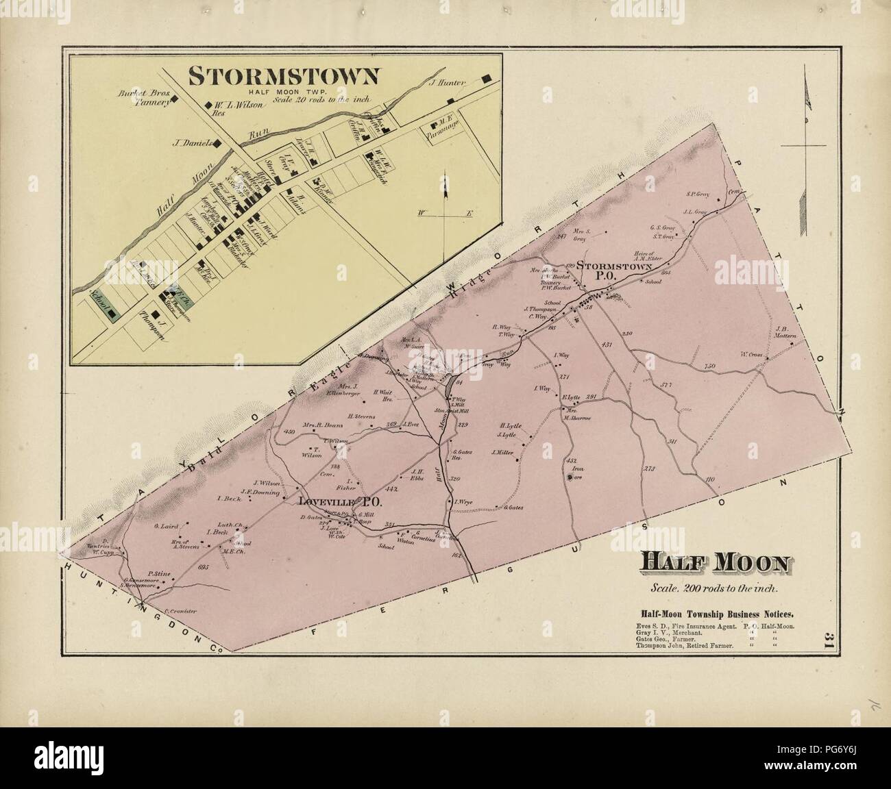 Atlas of Centre County, Pennsylvania Stock Photo - Alamy