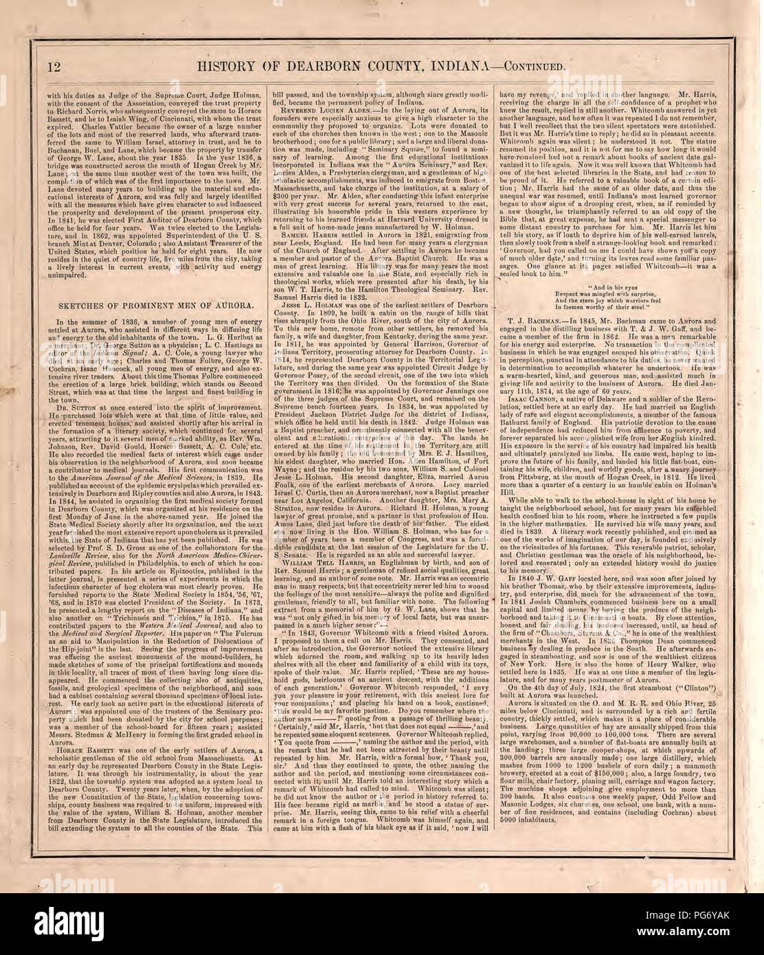 Atlas of Dearborn County, Indiana - to which is added a map of the ...