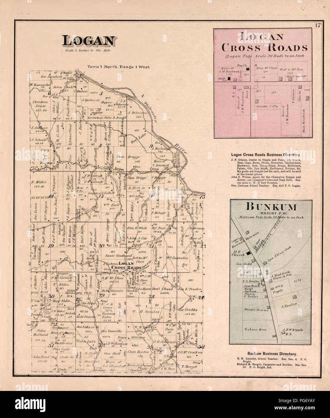 Atlas of Dearborn County, Indiana - to which is added a map of the ...