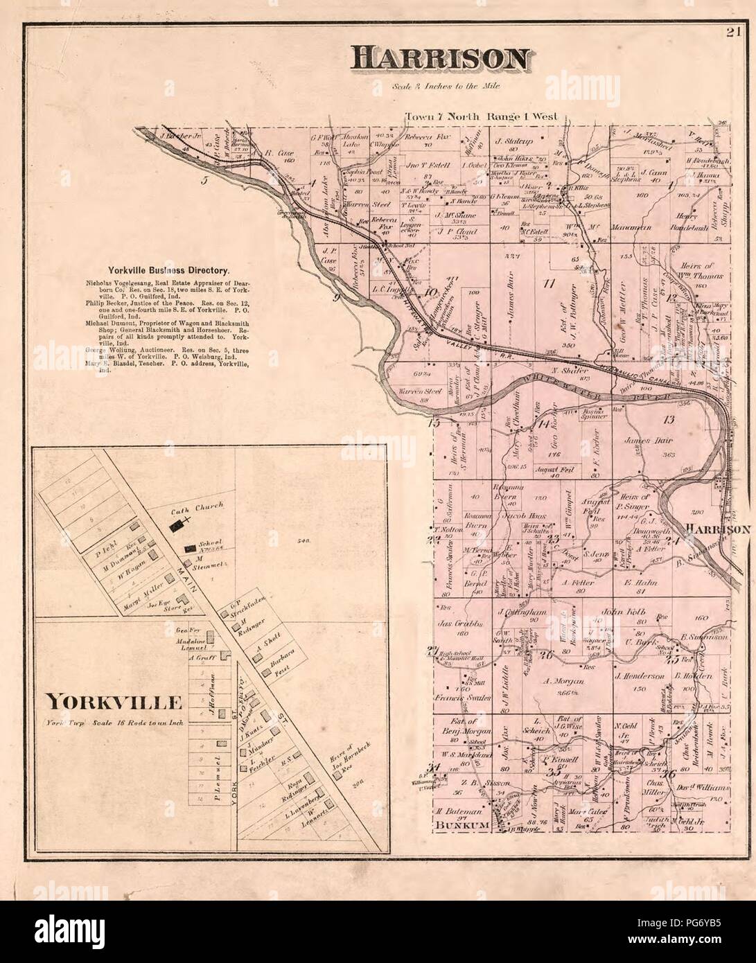 Atlas of Dearborn County, Indiana - to which is added a map of the ...