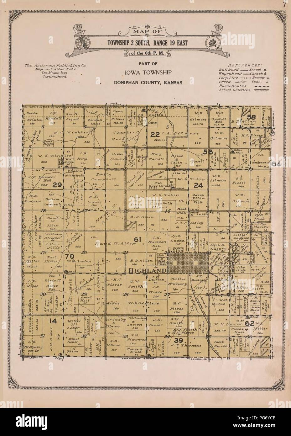 Atlas of Doniphan County, Kansas - containing maps of townships of the ...