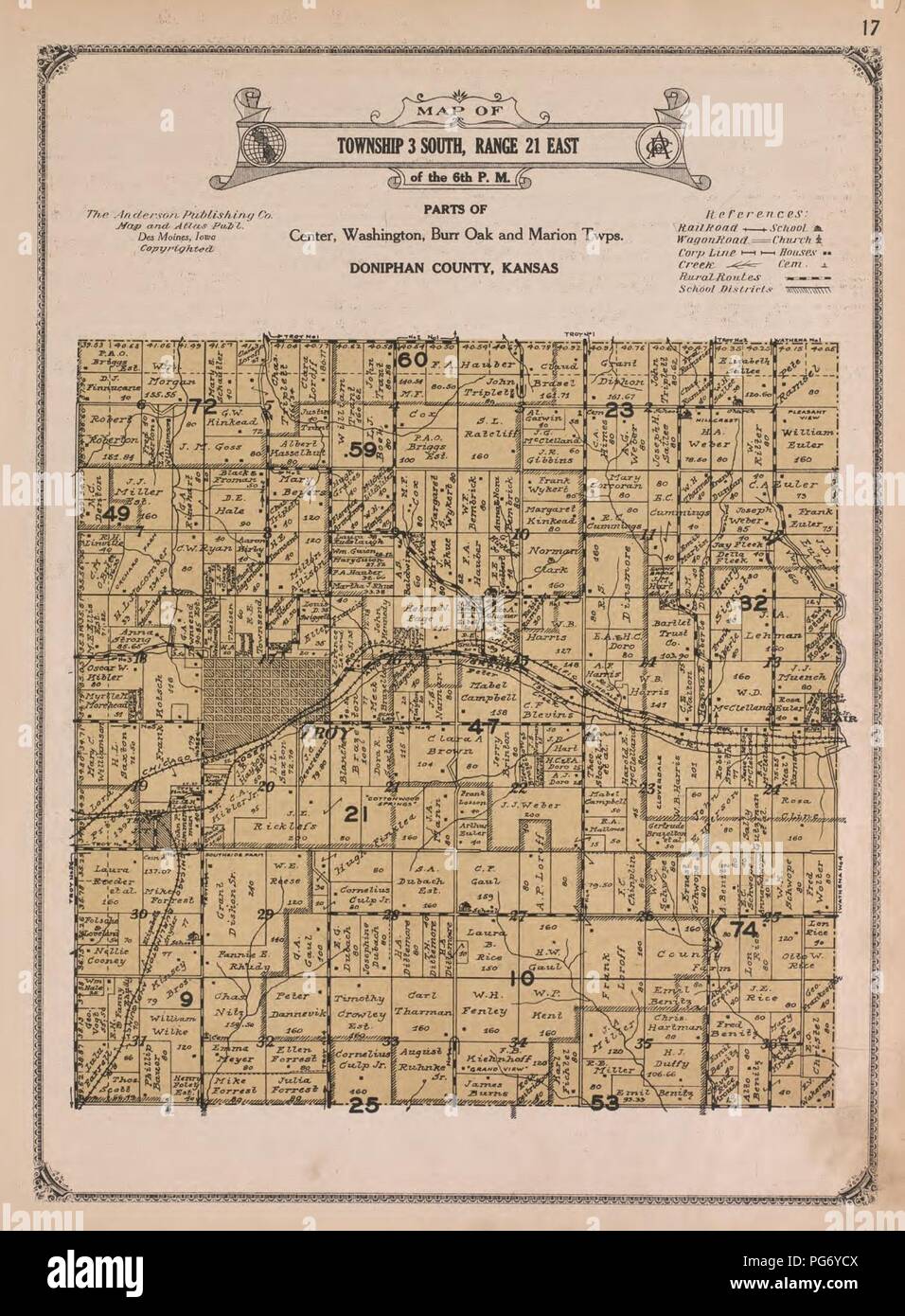 Atlas of Doniphan County, Kansas - containing maps of townships of the ...