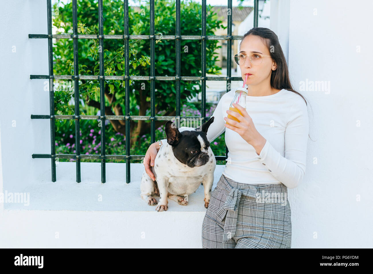 Woman juice drinks hi-res stock photography and images - Alamy