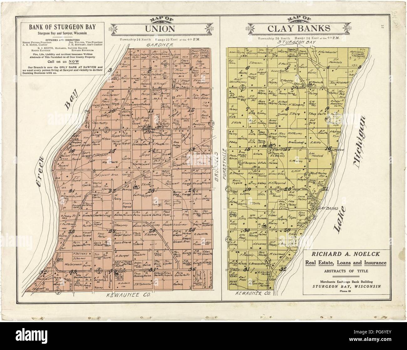Atlas of Door County, Wisconsin Stock Photo - Alamy