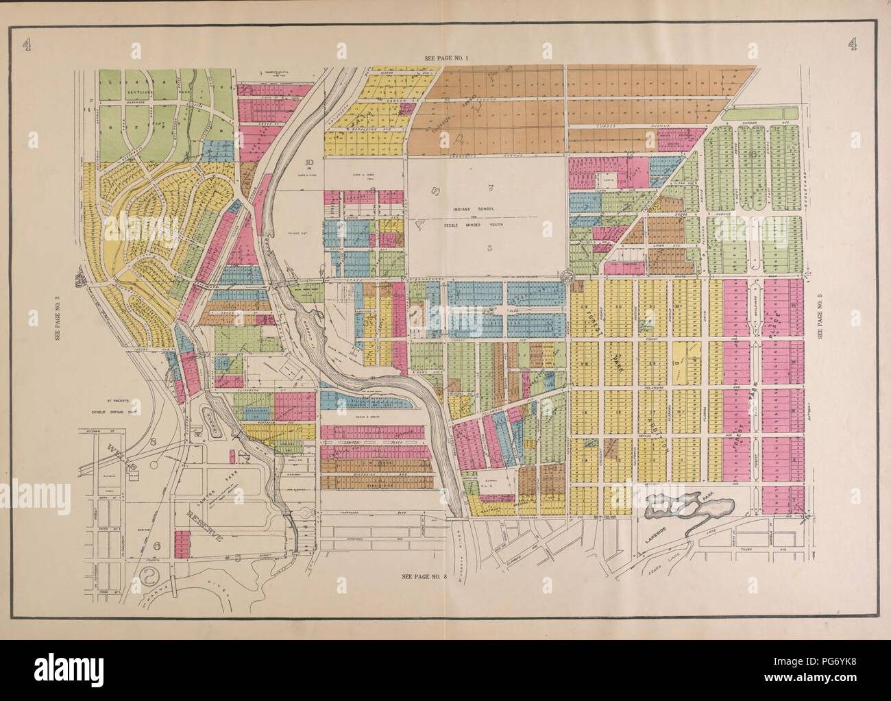 Atlas of Fort Wayne, Allen County, Indiana Stock Photo - Alamy