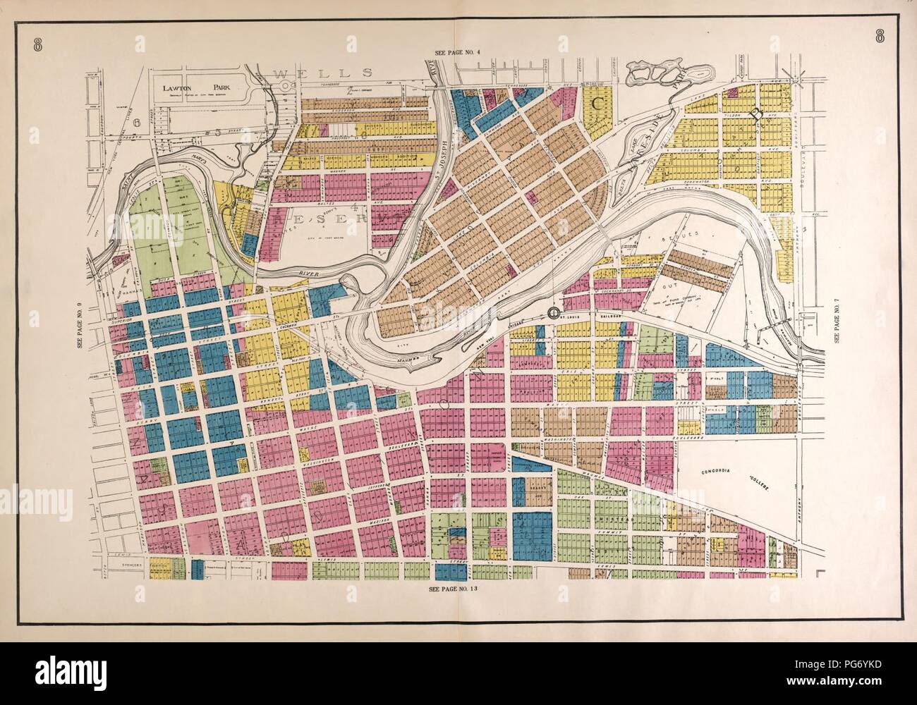 Atlas of Fort Wayne, Allen County, Indiana Stock Photo - Alamy