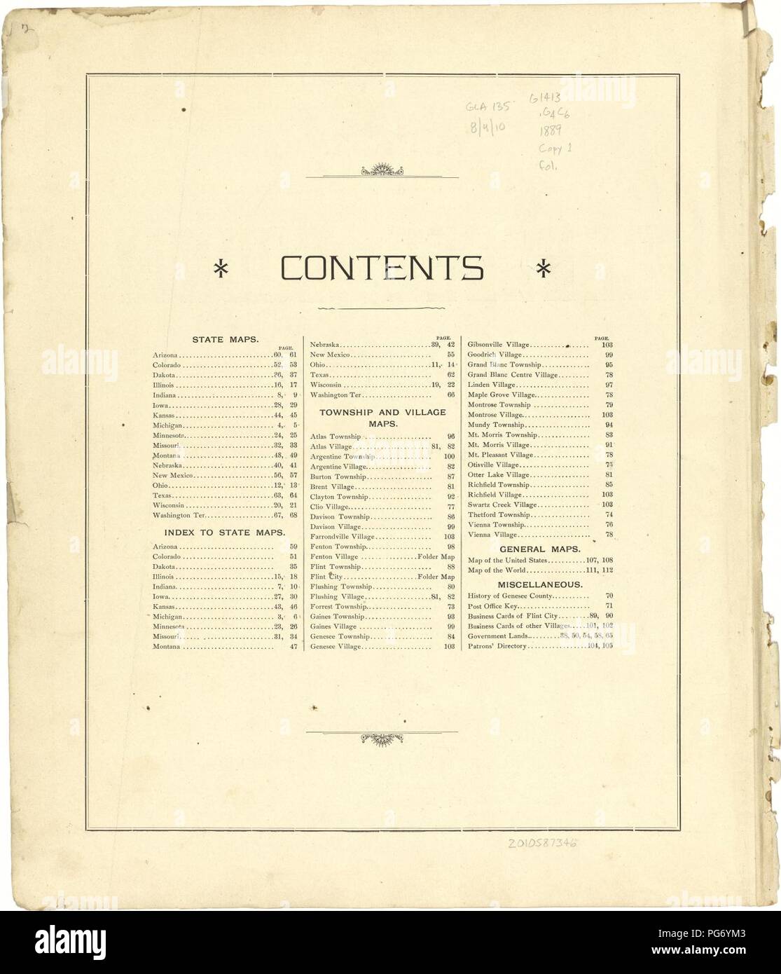 Atlas of Genesee County, Michigan - containing maps of every township ...