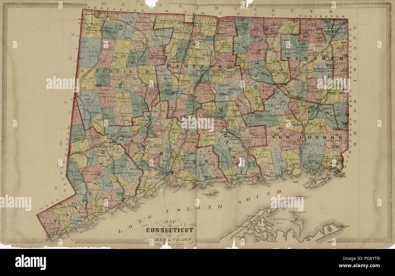 Atlas of Hartford and Tolland counties - with a map of Connecticut ...