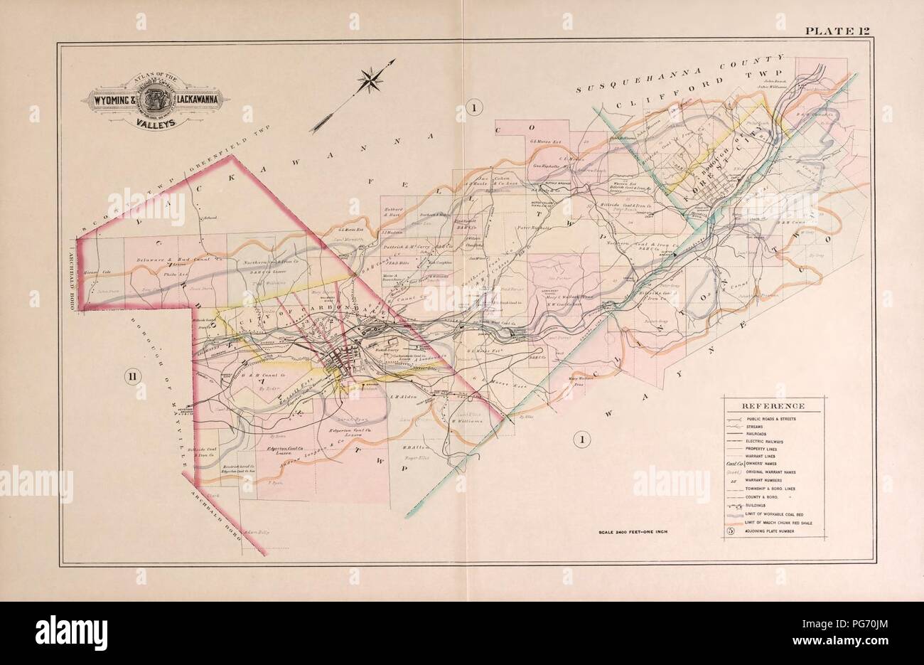 Lackawanna map hi-res stock photography and images - Alamy