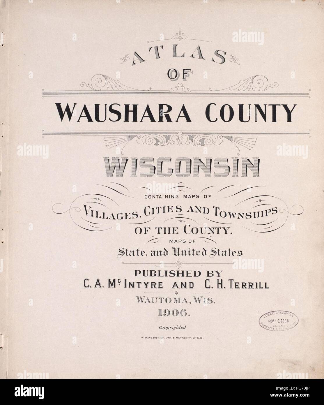 Atlas of Waushara County, Wisconsin - containing maps of villages ...