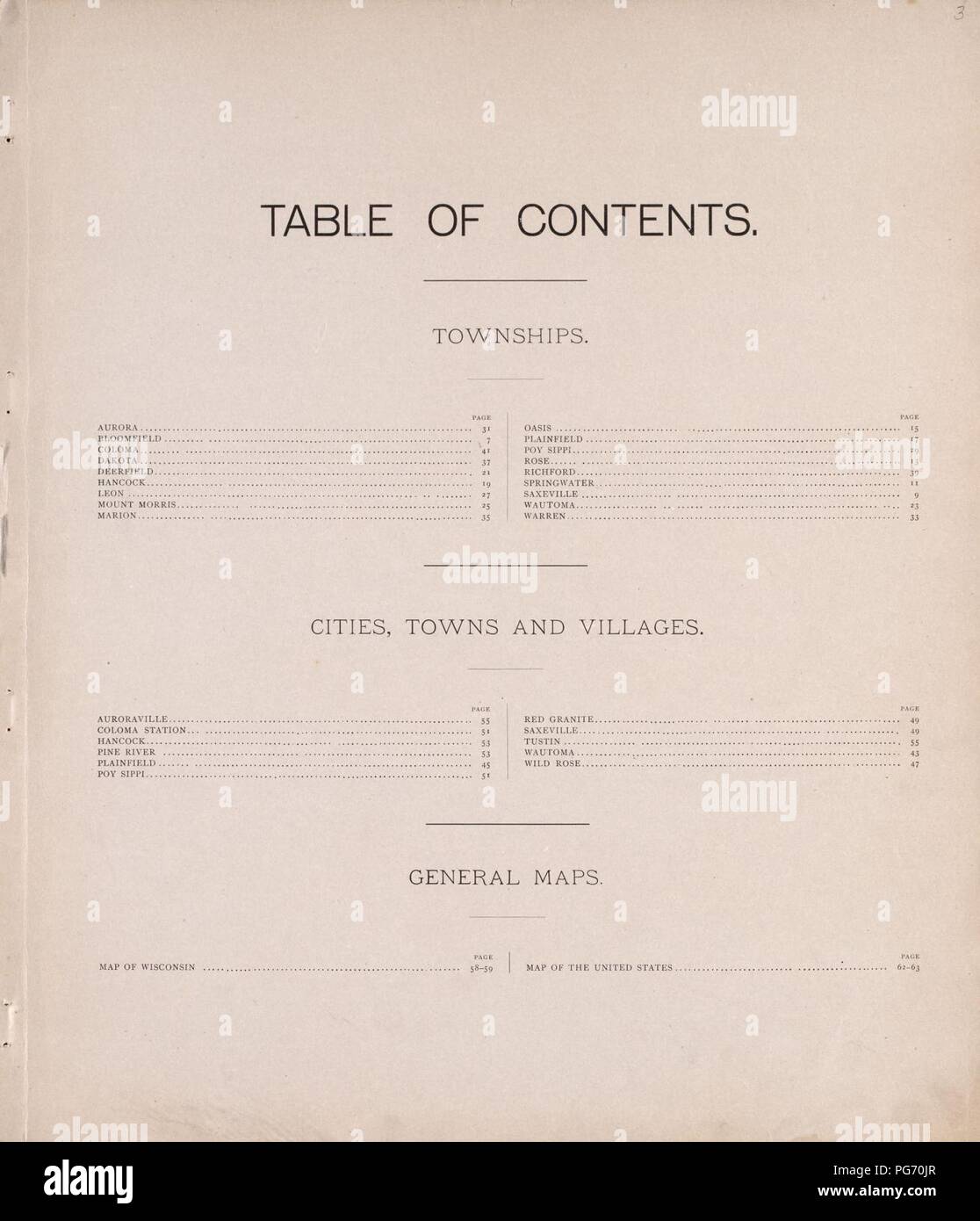 Atlas of Waushara County, Wisconsin - containing maps of villages ...