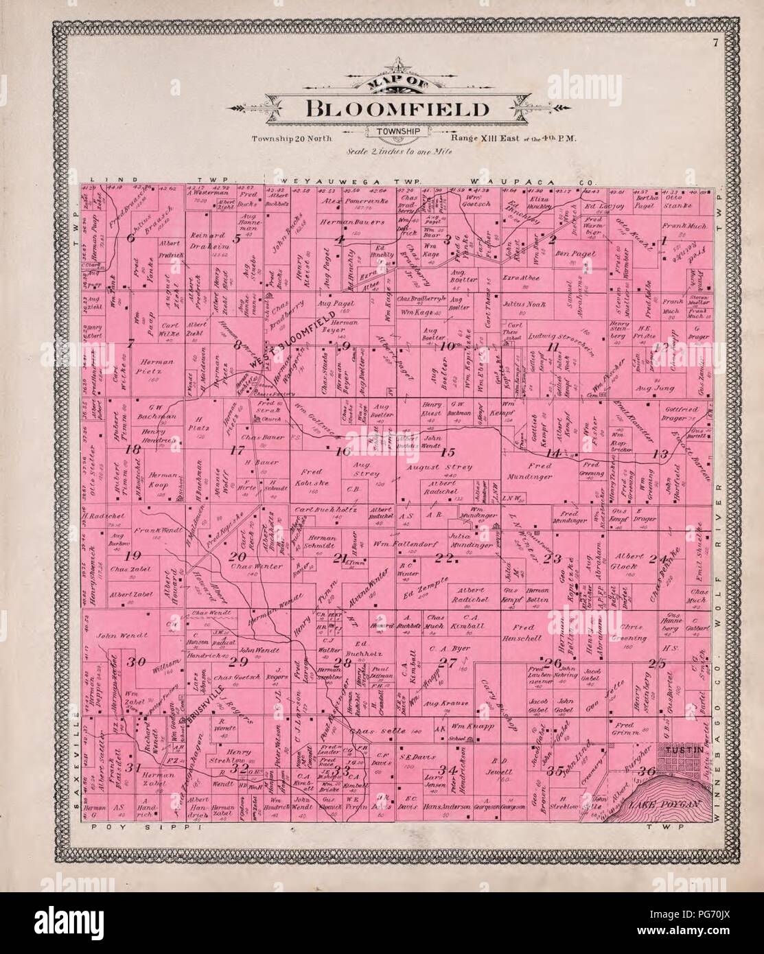 Atlas of Waushara County, Wisconsin - containing maps of villages ...