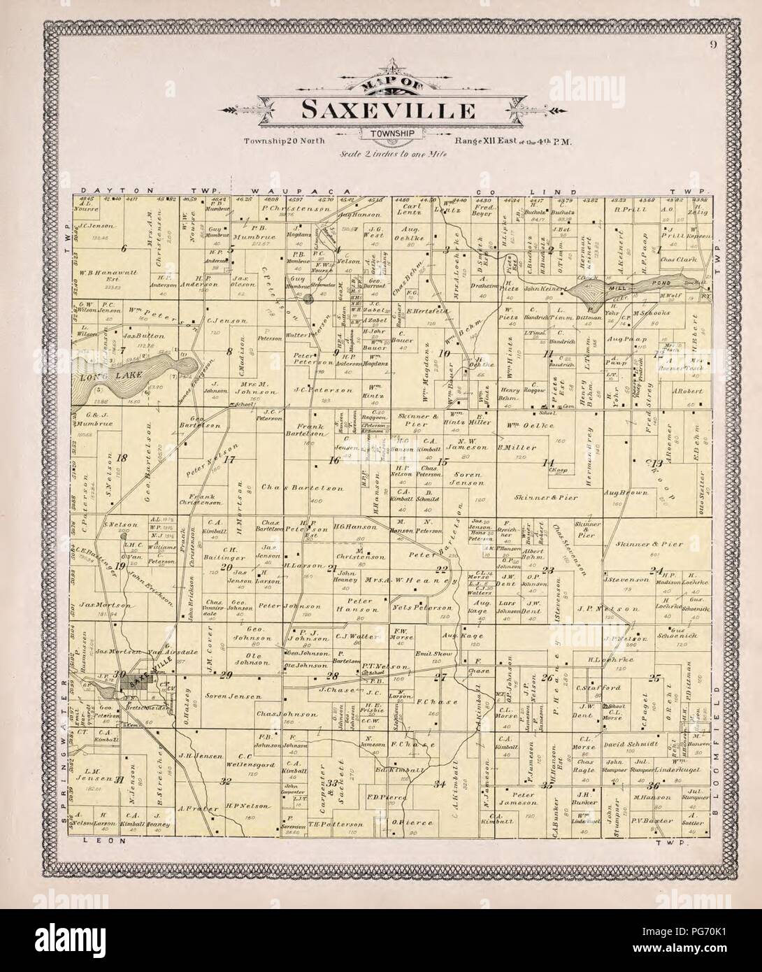 Atlas of Waushara County, Wisconsin - containing maps of villages ...
