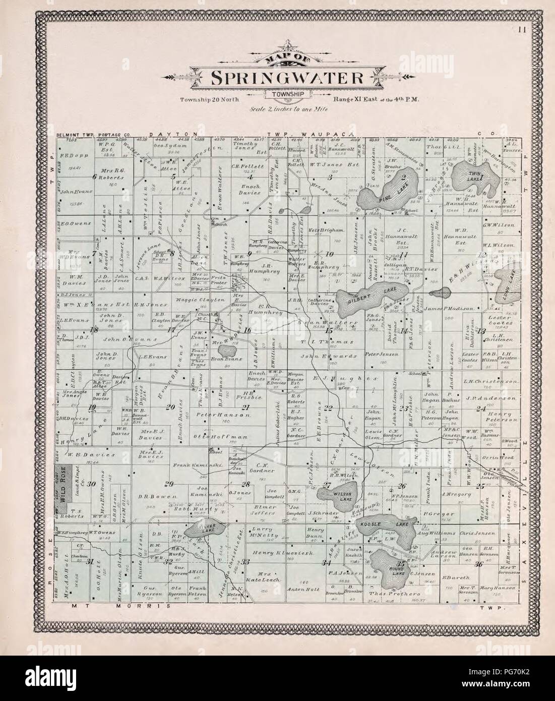 Atlas of Waushara County, Wisconsin - containing maps of villages ...