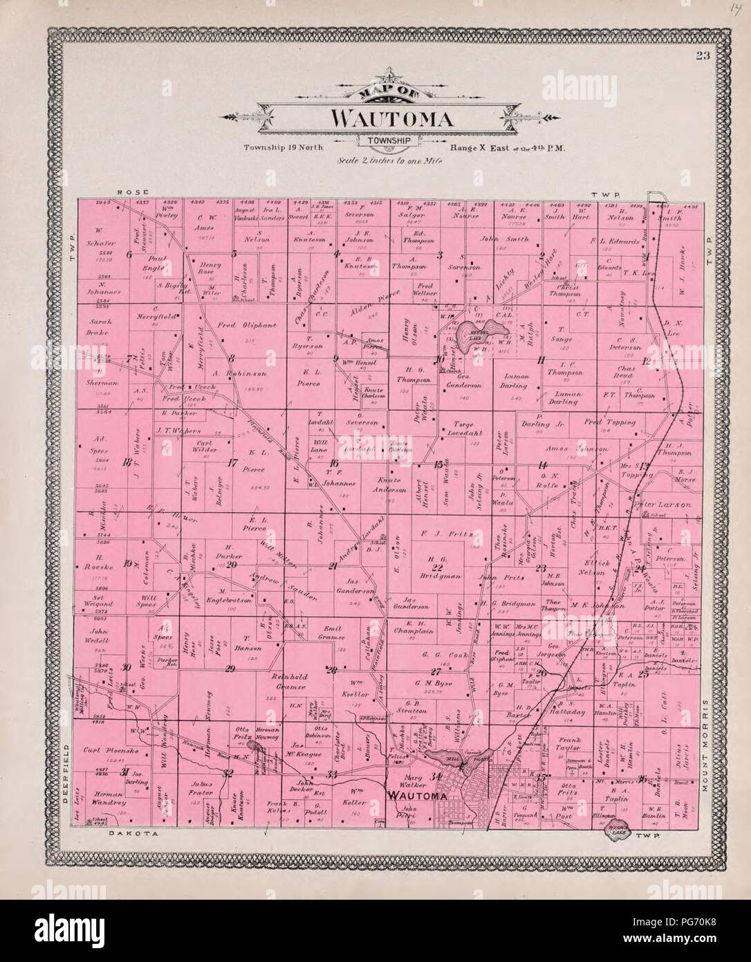 Atlas of Waushara County, Wisconsin - containing maps of villages ...