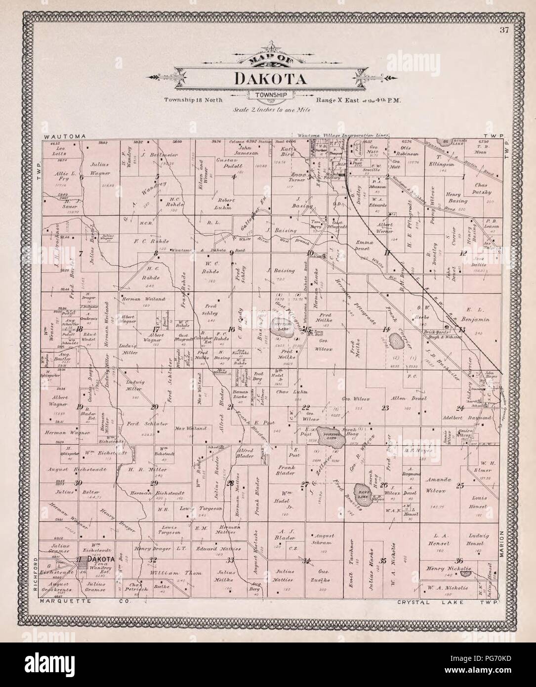 Atlas of Waushara County, Wisconsin - containing maps of villages ...
