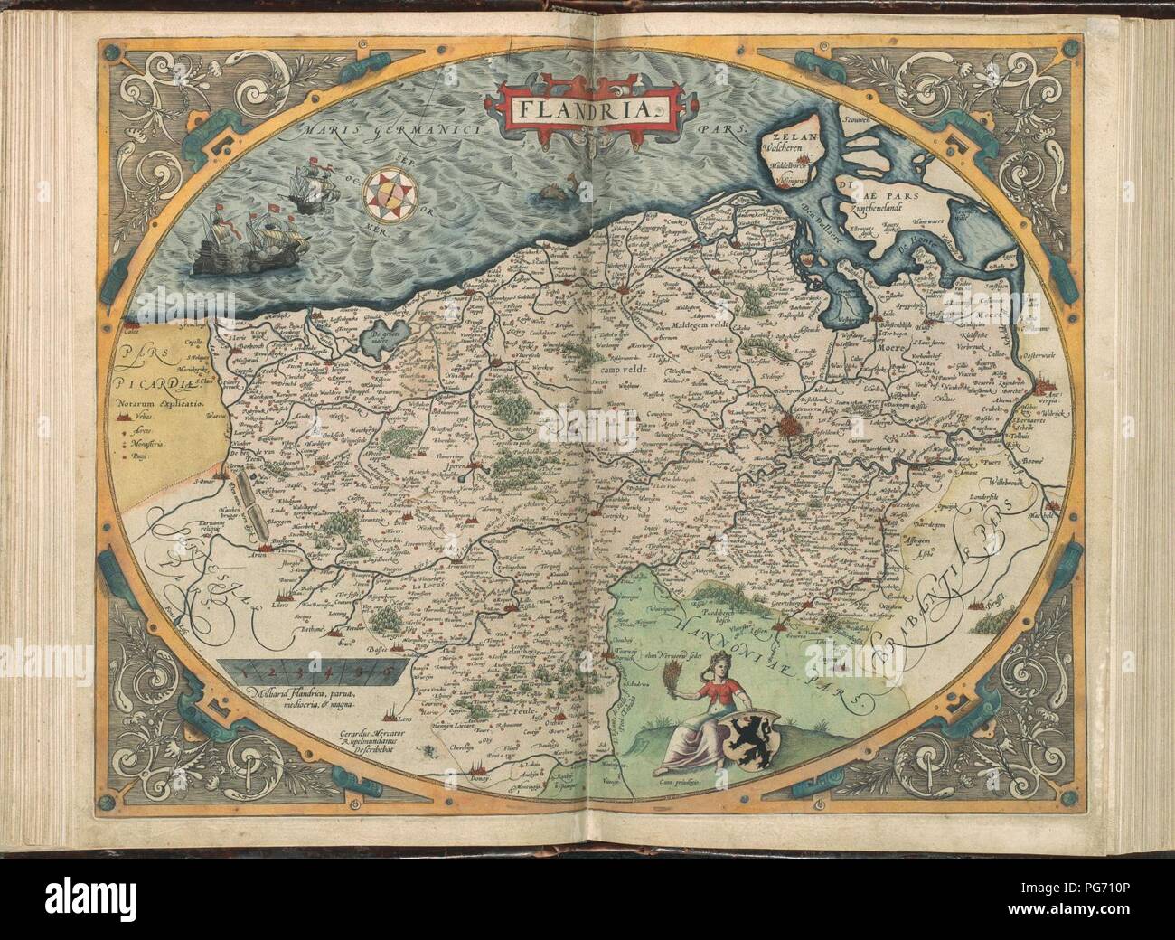 Atlas Ortelius KB PPN369376781-033av-033br Stock Photo - Alamy