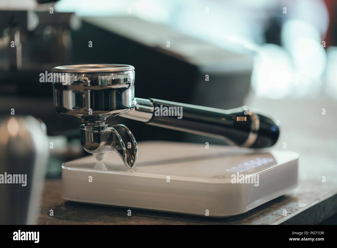 Strainer espresso maker coffee bar hi-res stock photography and images ...