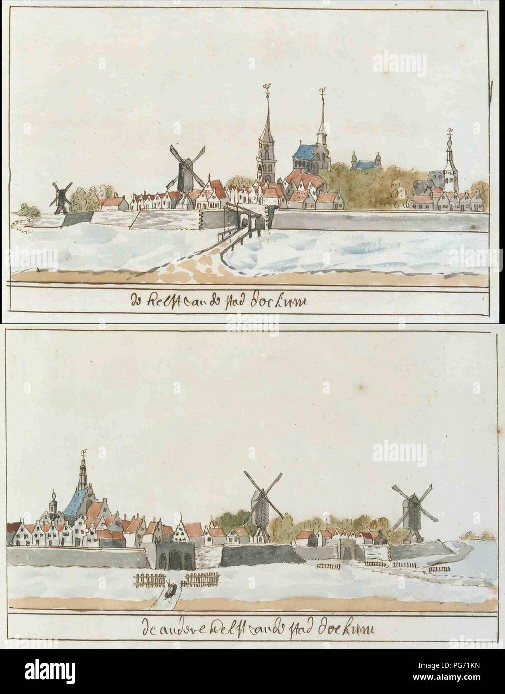Atlas Schoemaker-FRIESLAND-DEEL1-1282-Friesland, Dokkum Stock Photo - Alamy