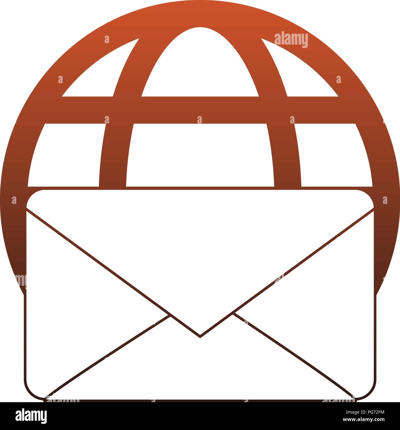 Email global communication red lines Stock Vector Image & Art - Alamy