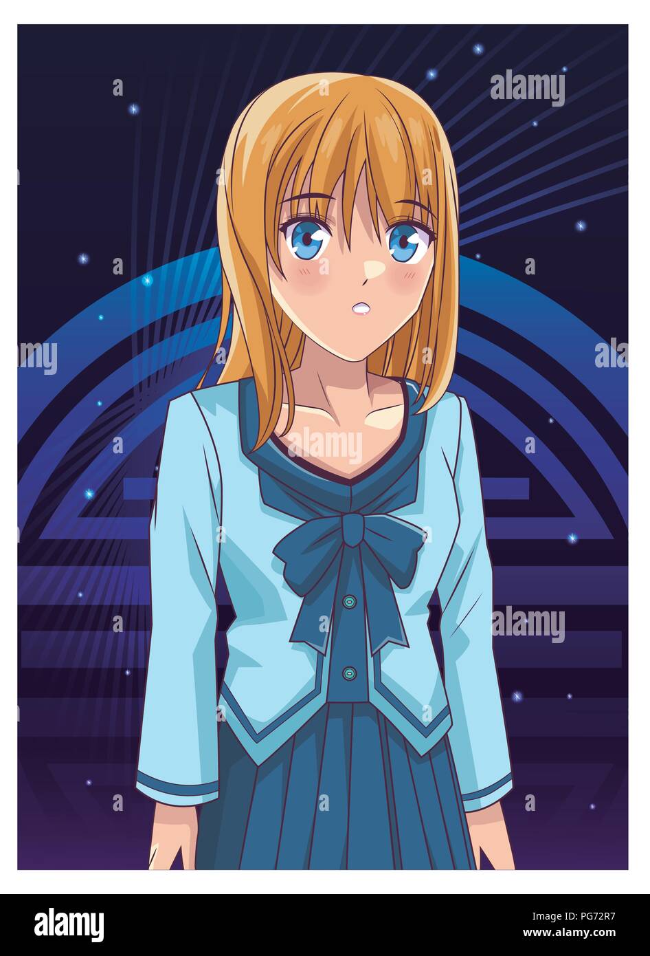 Beautiful anime woman Stock Vector Image & Art - Alamy