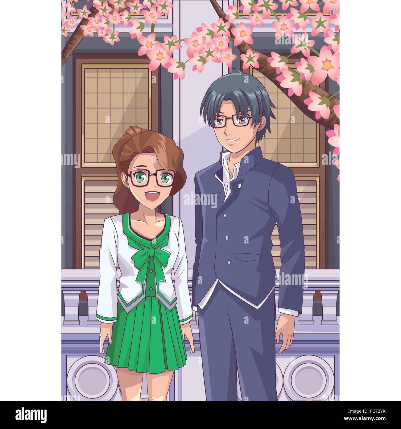 Japan school students anime hi-res stock photography and images - Alamy