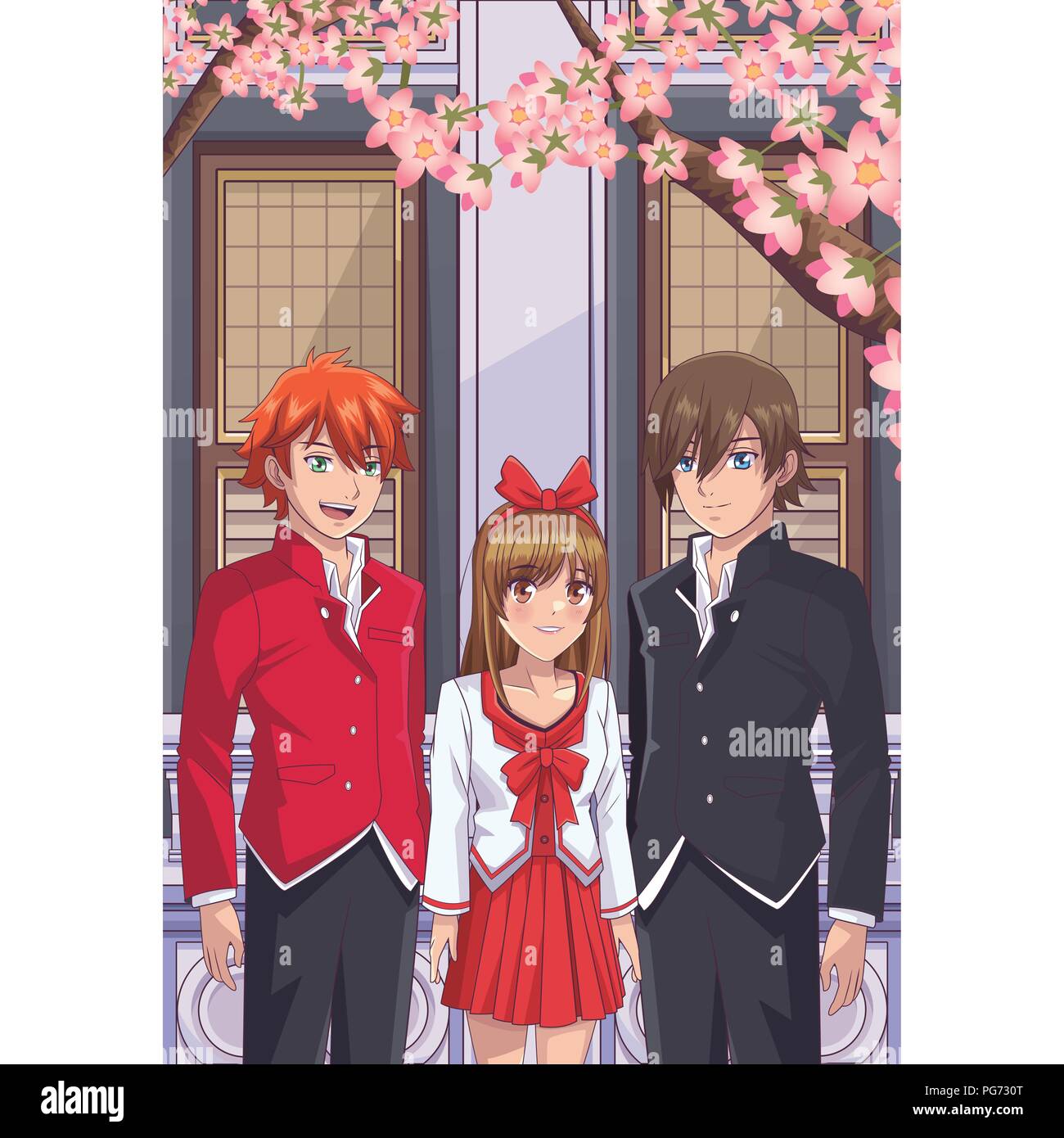 Anime friends hi-res stock photography and images - Alamy