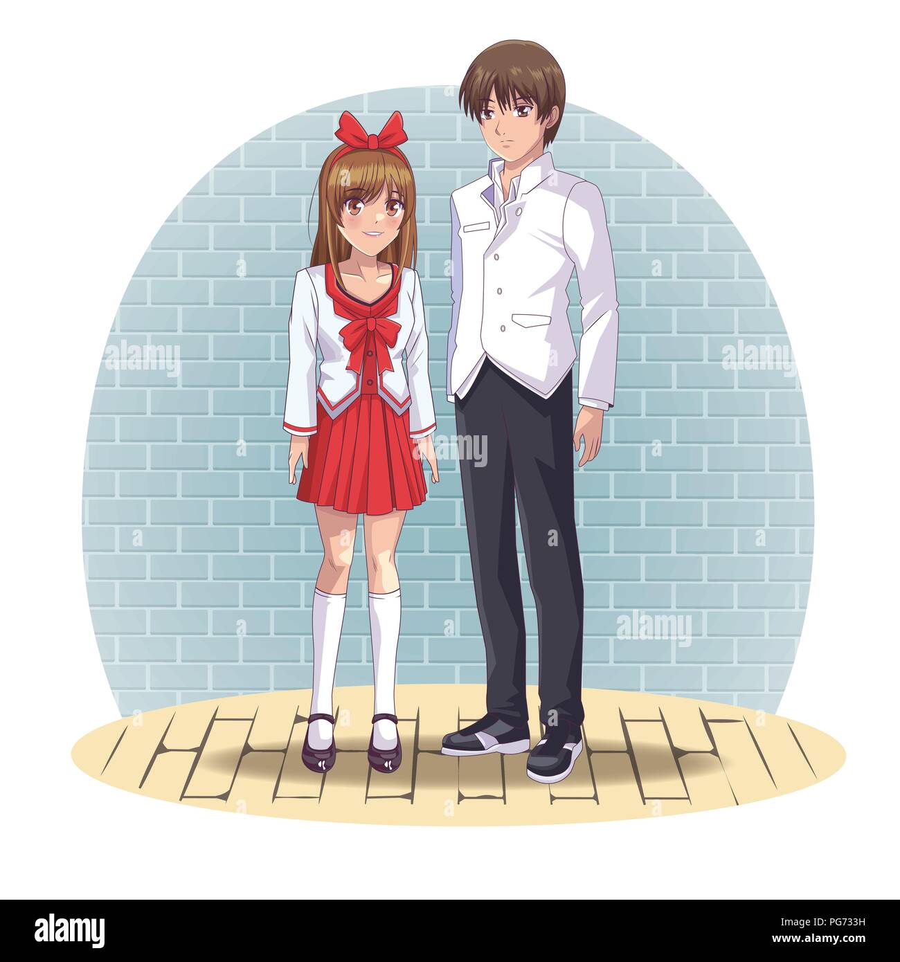 Anime couple manga cartoon Stock Vector Image & Art - Alamy