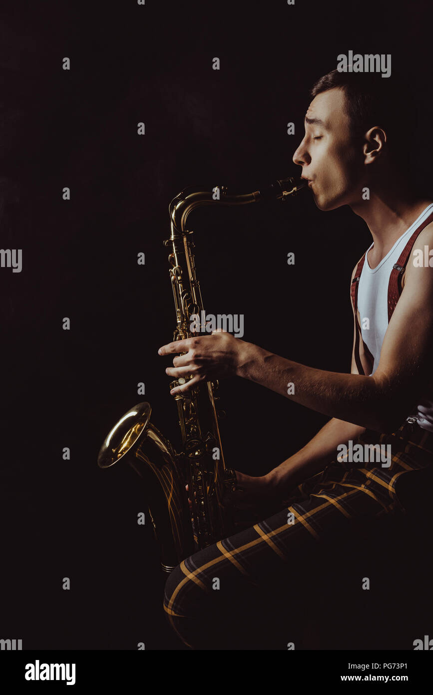 Young saxophonist hi-res stock photography and images - Alamy