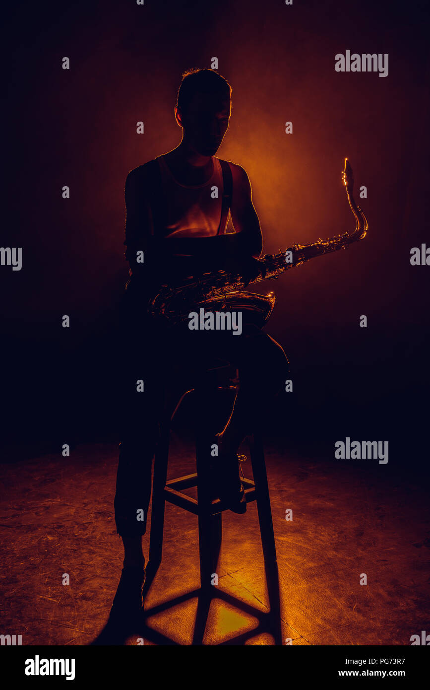 Saxophone player stool hi-res stock photography and images - Alamy