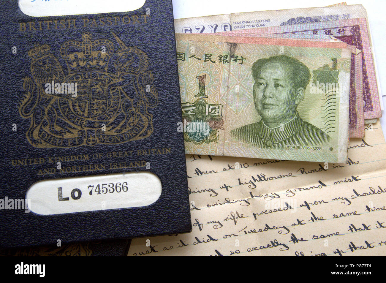 Old uk passport hi-res stock photography and images - Alamy